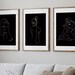 Set of 3 Black Body Line Art. Woman Line Art. Line Drawing - Etsy