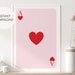 Pink Ace Card Poster. Playing Cards Poster. Ace of Hearts. Dorm Decor ...