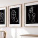 Set of 3 Black Body Line Art. Woman Line Art. Line Drawing - Etsy