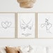 Set of 3 Custom Names Art. Line Drawing Print. Romantic Gift. - Etsy