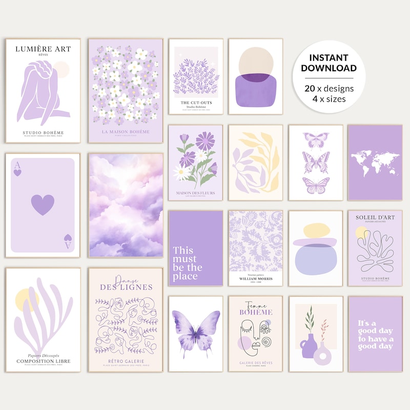 Purple Aesthetic Poster - Etsy