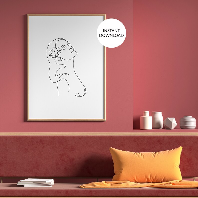 Female Body Line Art. Woman Line Art. Line Drawing Print. - Etsy