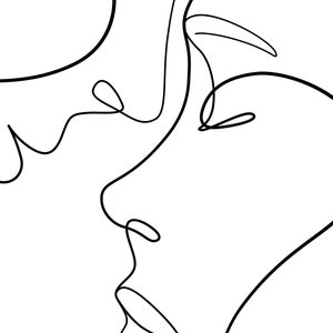 Custom Names Holding Hands Love Art Line Drawing Print Valentine's Day ...