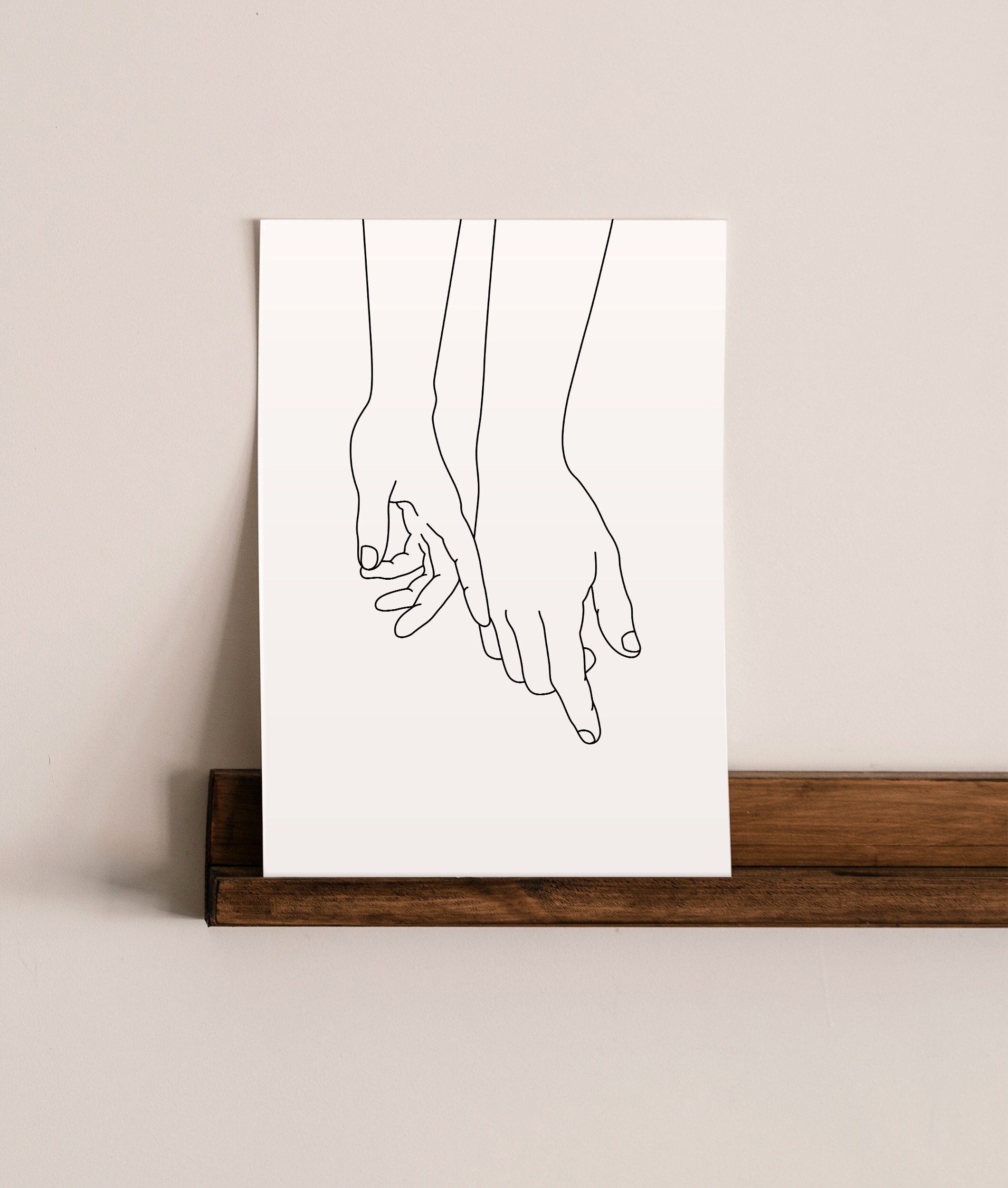 Line Drawing Print Line Art Sketch Hands Line Art Love Wall | Etsy