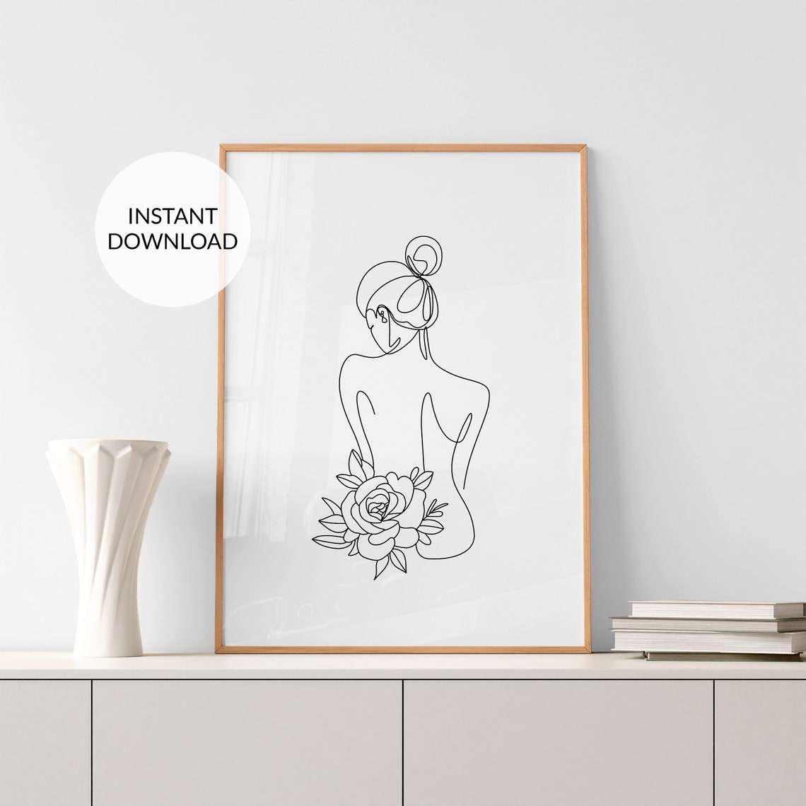 Female Body Line Art. Woman Line Art. Line Drawing Print. - Etsy