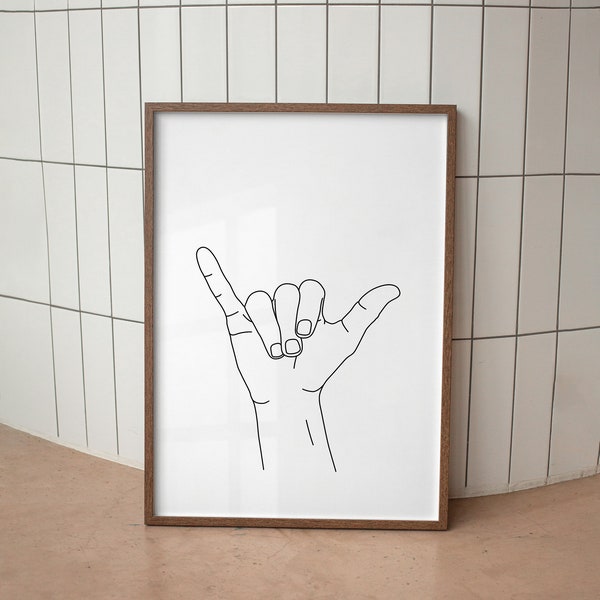 Shaka Sign - Etsy