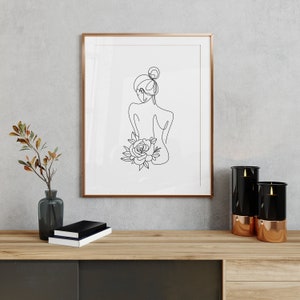 Female Body Line Art. Woman Line Art. Line Drawing Print. - Etsy