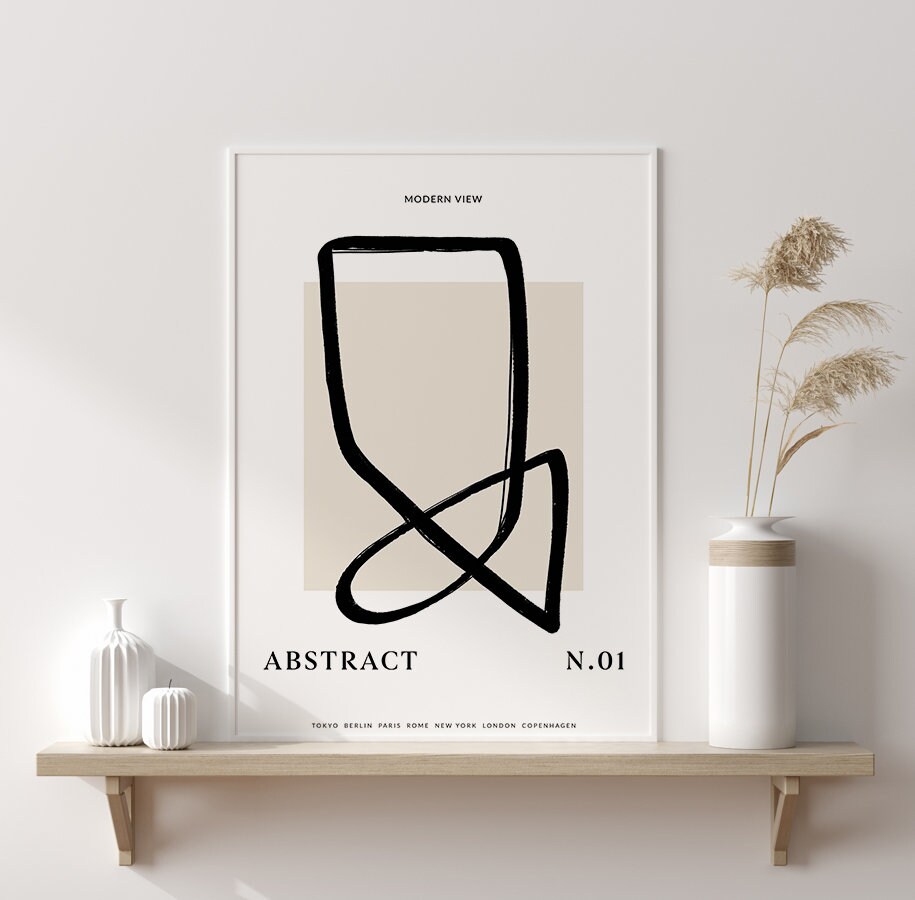 Line Drawing Print Black Line Abstract Art Line Art Print - Etsy