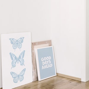 Good Days Ahead Poster Set of 2. Sky Blue Danish Pastel Room Decor ...
