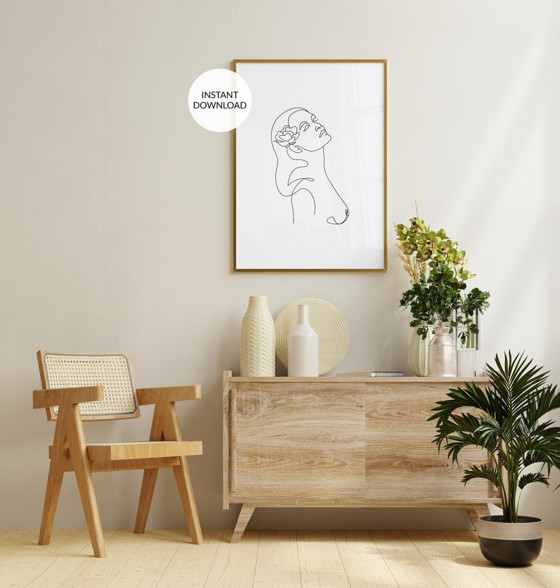 Female Body Line Art. Woman Line Art. Line Drawing Print. - Etsy