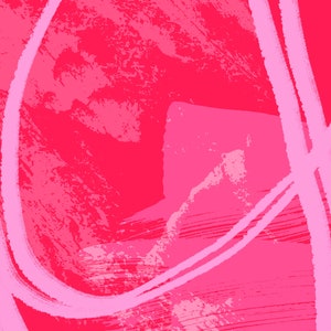 Pink and Red Wall Art. Modern Poster. Pink Home Decor. Abstract Pink ...