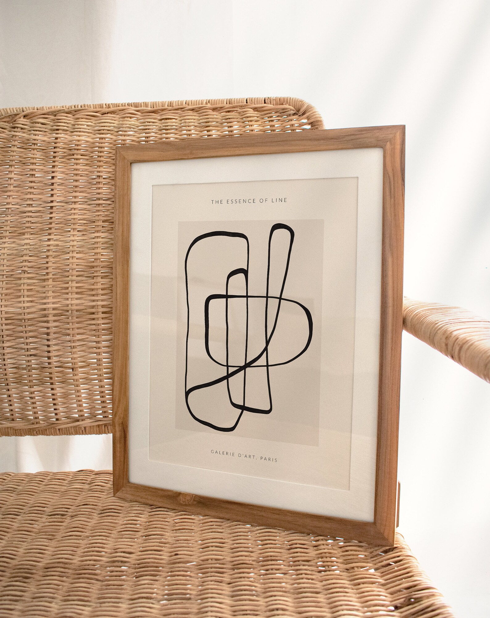 Modern Neutral Beige Abstract Line Art Exhibition Poster - Etsy