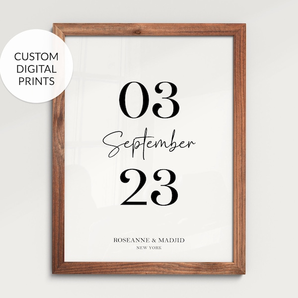 Wedding Date Print - Etsy