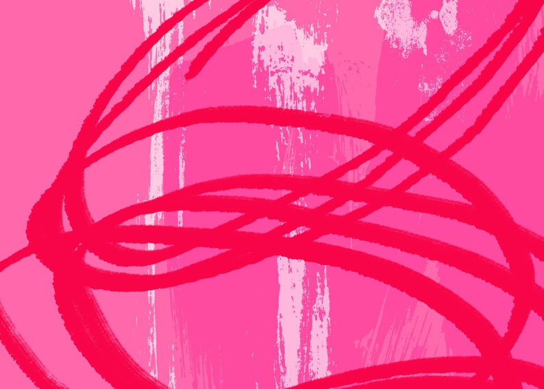 Pink and Red Wall Art. Modern Poster. Pink Home Decor. - Etsy