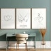 Set of 3, Custom Names Art. Line Drawing Print. Romantic Gift. Couple ...