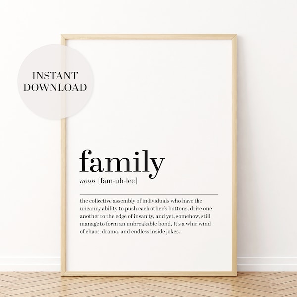 Family Definition - Etsy