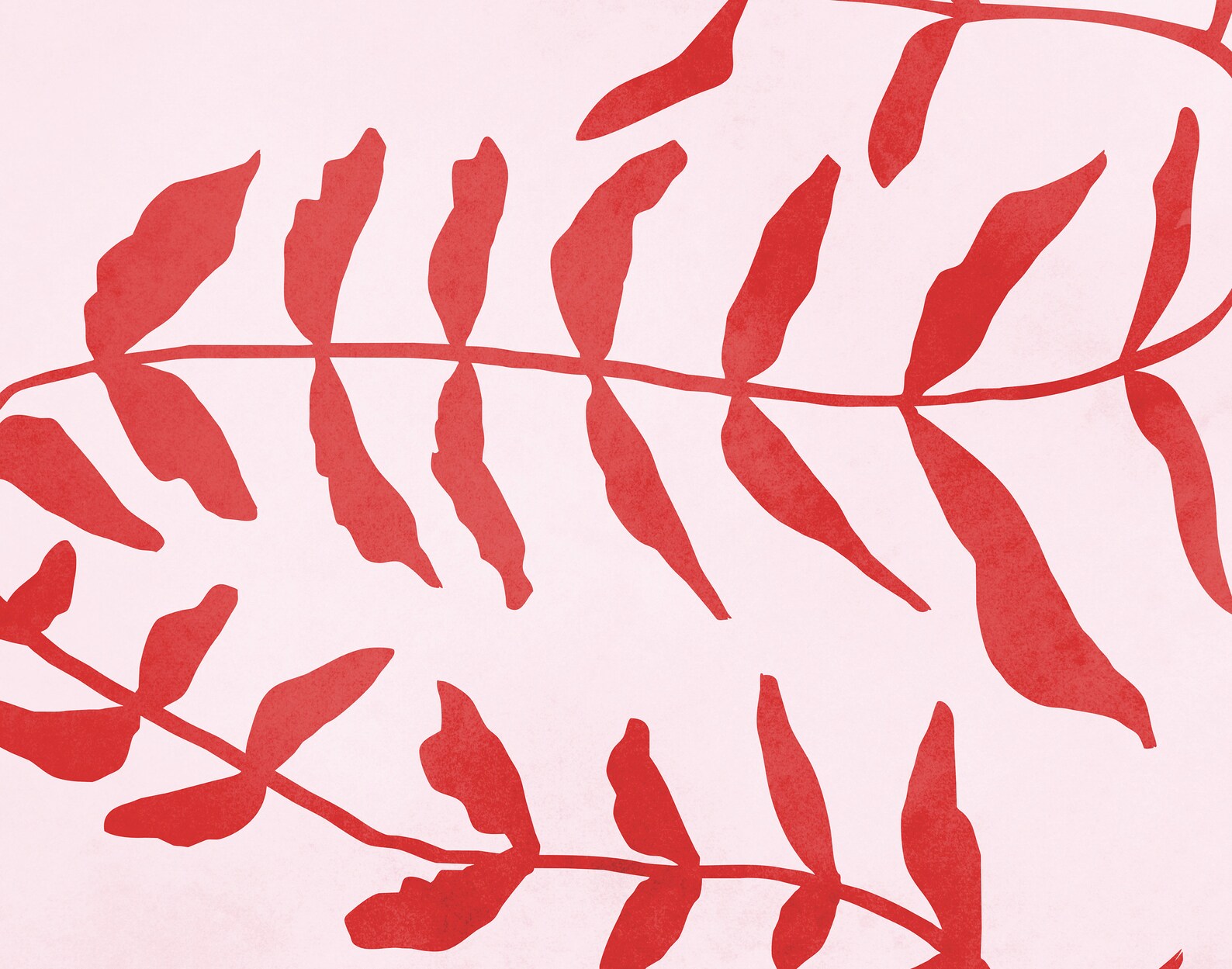 Pink and Red Wall Art Mid Century Modern Abstract Poster | Etsy