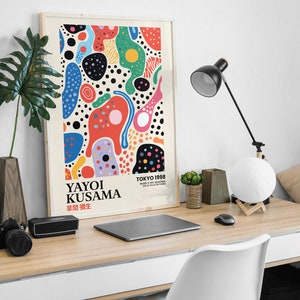 Yayoi Kusama Print. Colorful Wall Art. Exhibition Gallery Poster ...