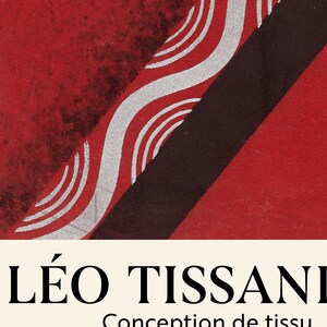 Red Poster. Fabric Design. Mid Century Modern. Red Room Decor. Vintage ...