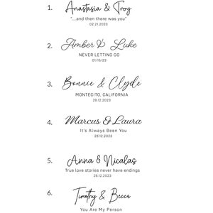 Set of 3 Custom Names Art. Line Drawing Print. Romantic Gift. - Etsy