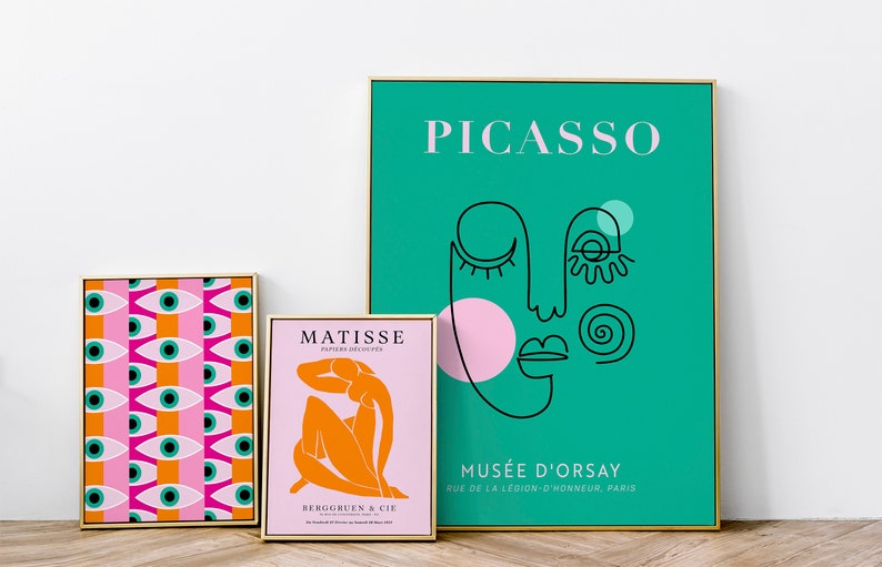 Set of 3 Wall Art Set. Matisse Poster. Abstract Art. Picasso - Etsy