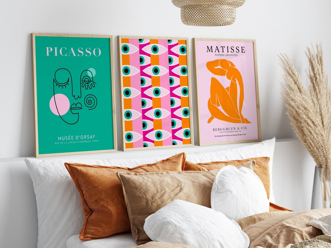Set of 3 Wall Art Set. Matisse Poster. Abstract Art. Picasso Poster ...