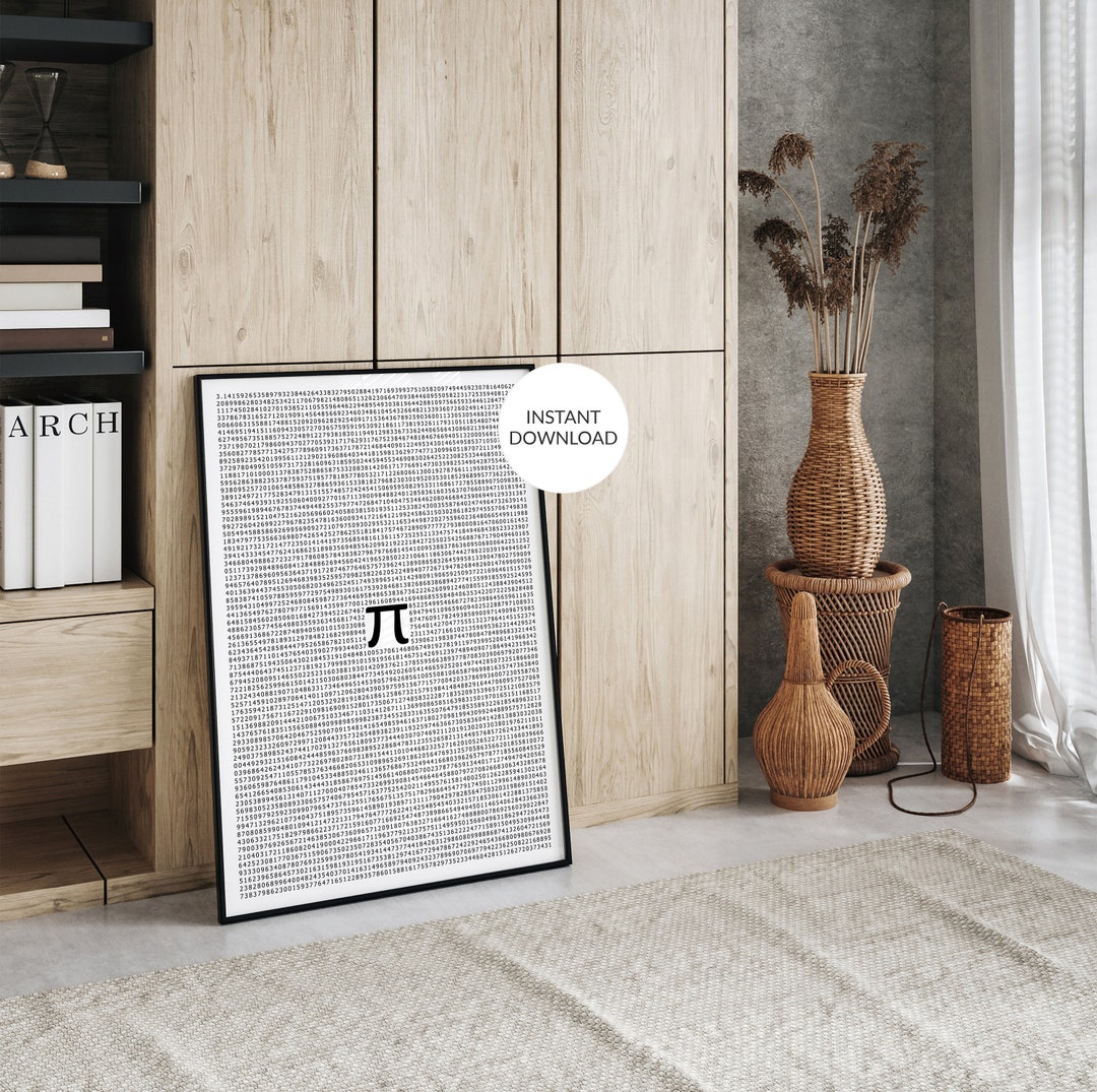 Pi Art Print: Math Number Poster, Science Decor (digital Download) - Etsy