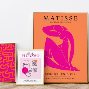 Set of 3 Wall Art Set. Matisse Poster. Abstract Art. Picasso Poster ...