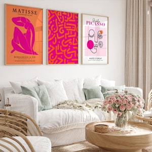 Set of 3 Wall Art Set. Matisse Poster. Abstract Art. Picasso Poster ...