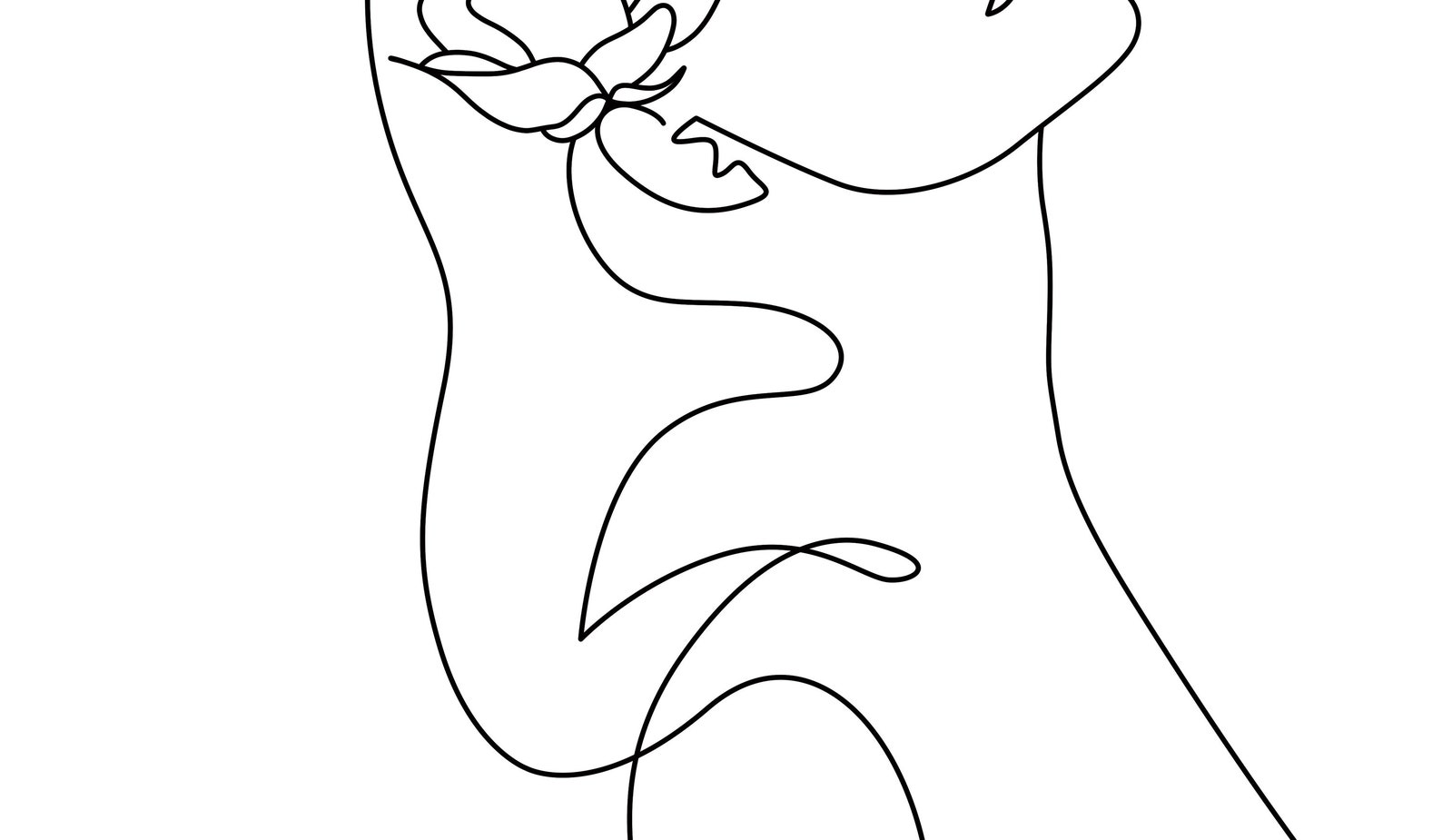 Female Body Line Art. Woman Line Art. Line Drawing Print. - Etsy