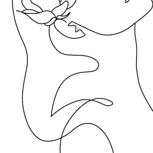 Female Body Line Art. Woman Line Art. Line Drawing Print. - Etsy