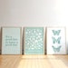 Mint Green Butterfly Wall Art Print Pastel Green Positive Quote Poster ...