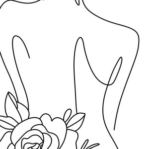 Female Body Line Art. Woman Line Art. Line Drawing Print. - Etsy