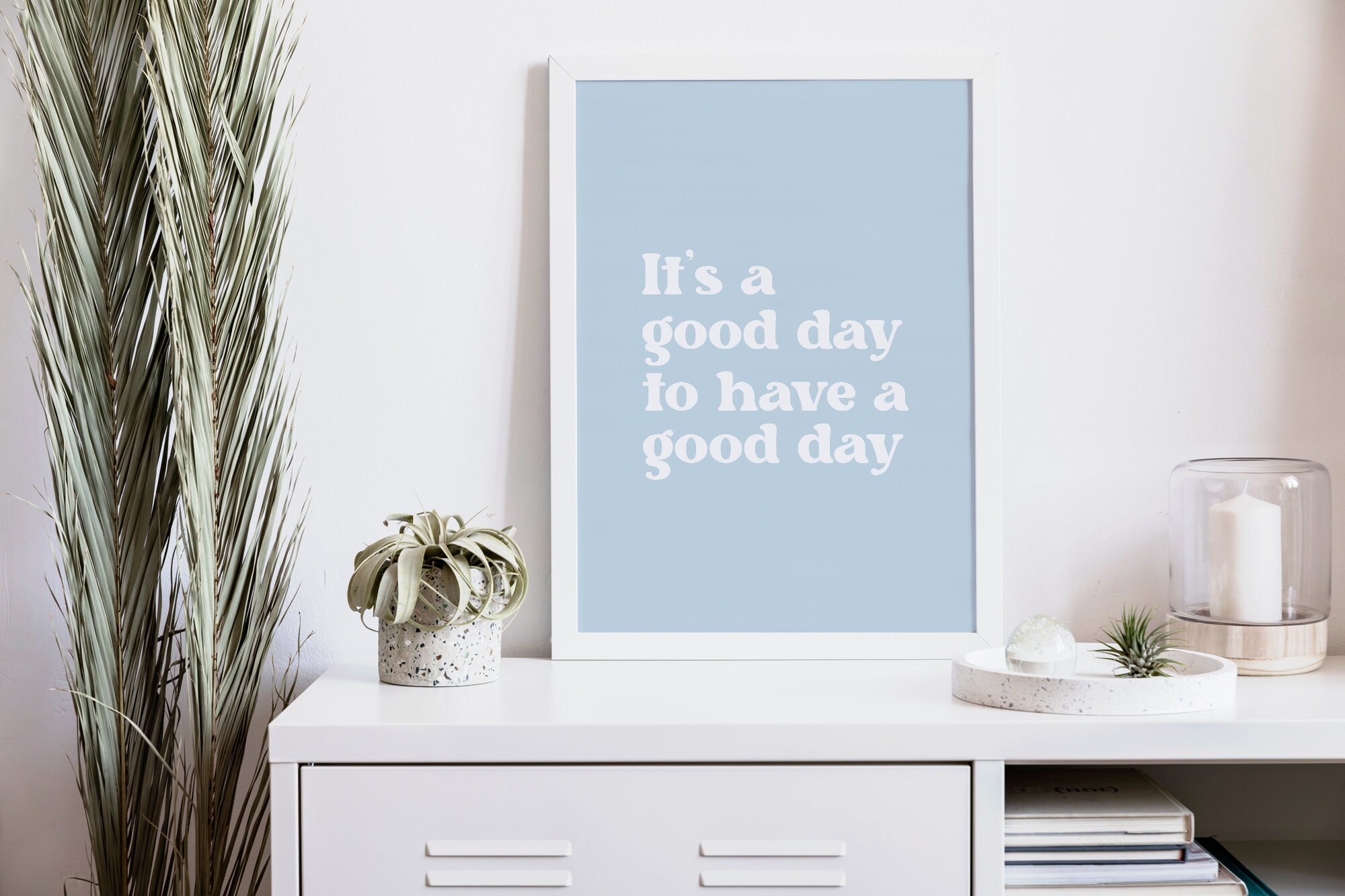 Sky Blue Good Day Poster. Danish Pastel Room Decor Poster. - Etsy