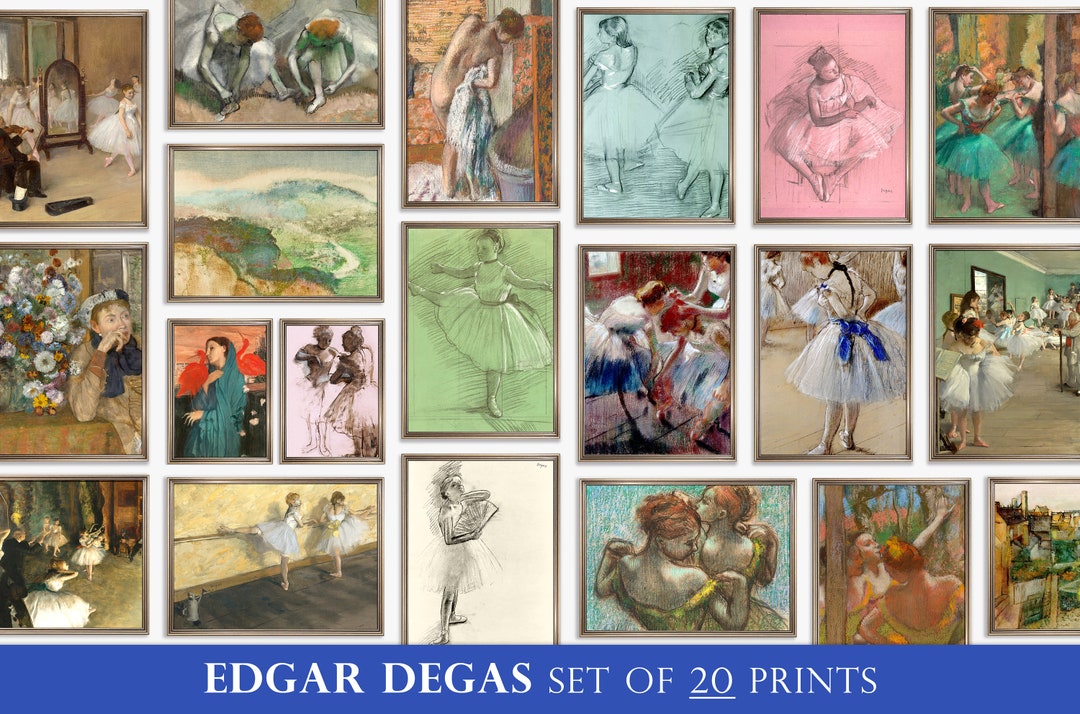 Edgar Degas Set of 20 Prints Wall Art BUNDLE, Vintage French Classic ...