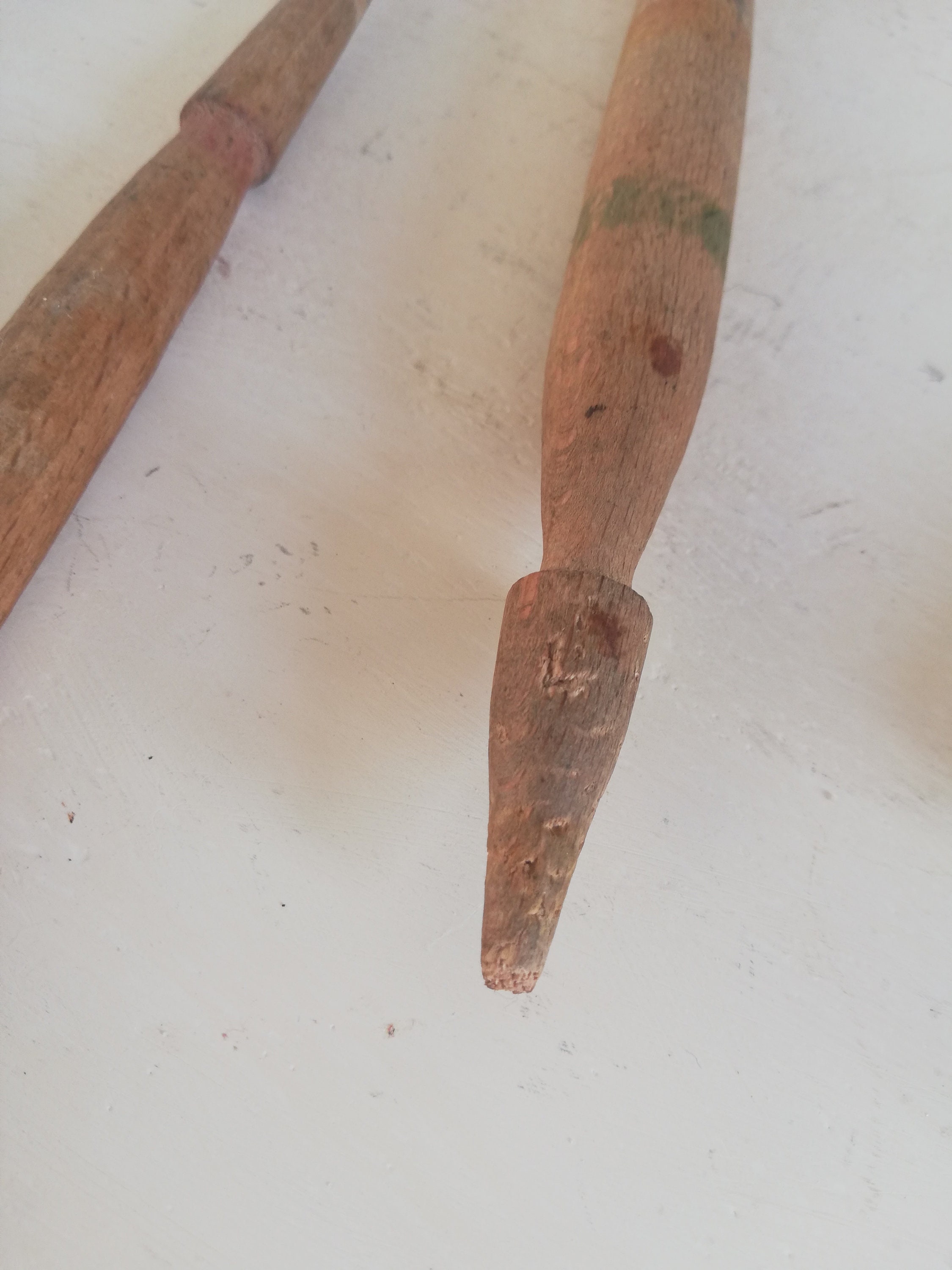 Antique Spindles, Vintage Wool Wood Spindles, Bulgarian Spindles ...