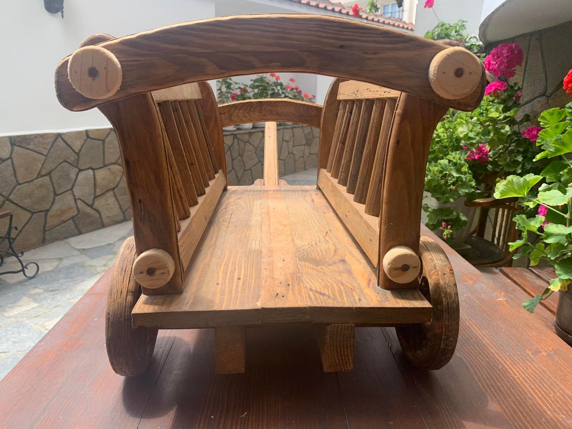 Handmade Wooden Pull Along Cart Wooden Wagon Handcrafted - Etsy