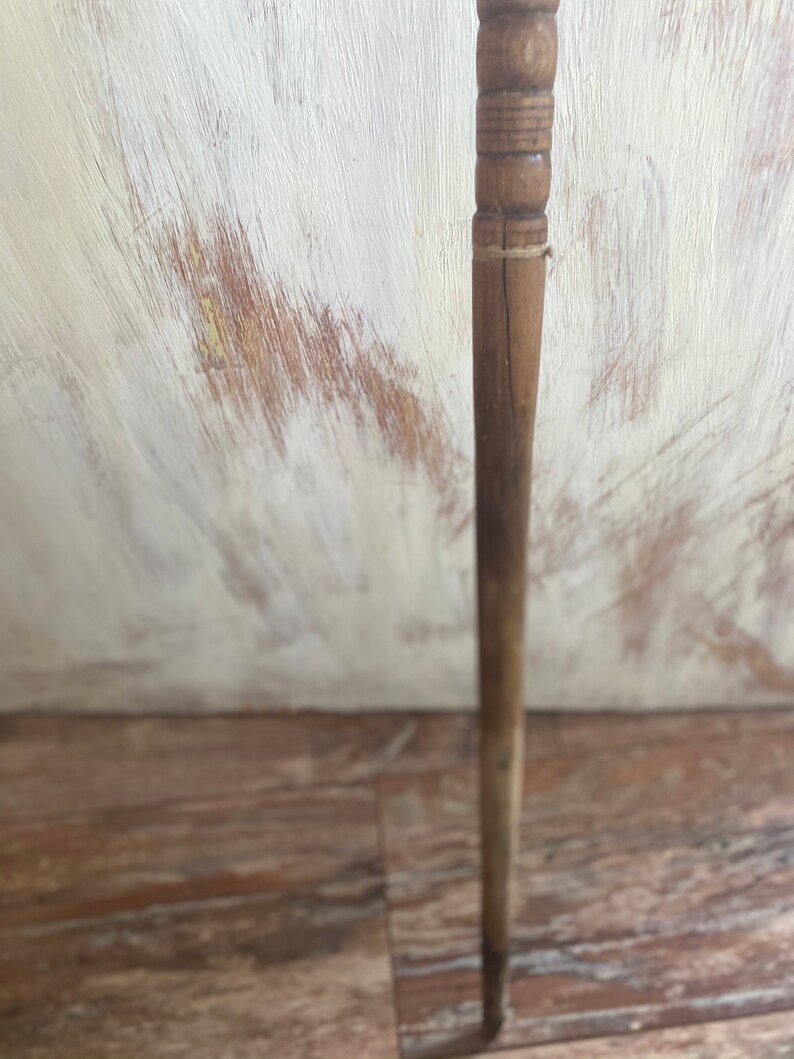 Rare Vintage Wooden Distaff Primitive Wooden Stick for Manual | Etsy