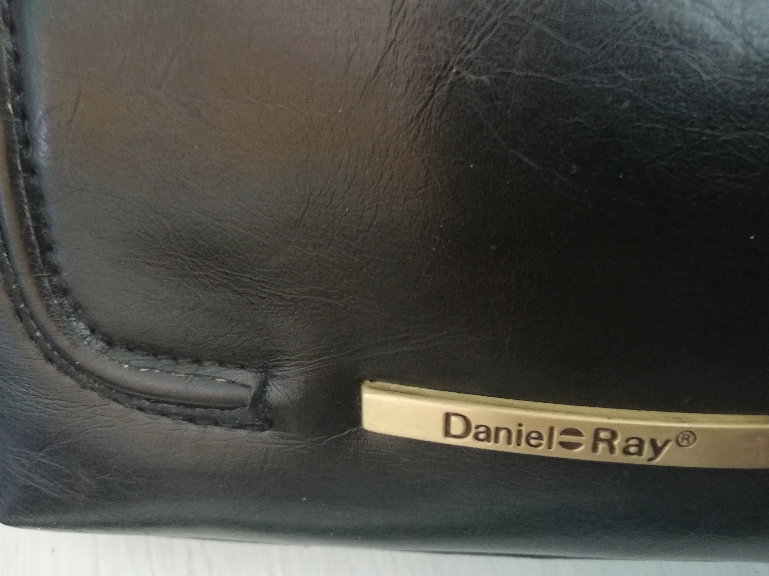 Black Leather Handbag DANIEL RAY. Crossbody Bag Vintage - Etsy Canada