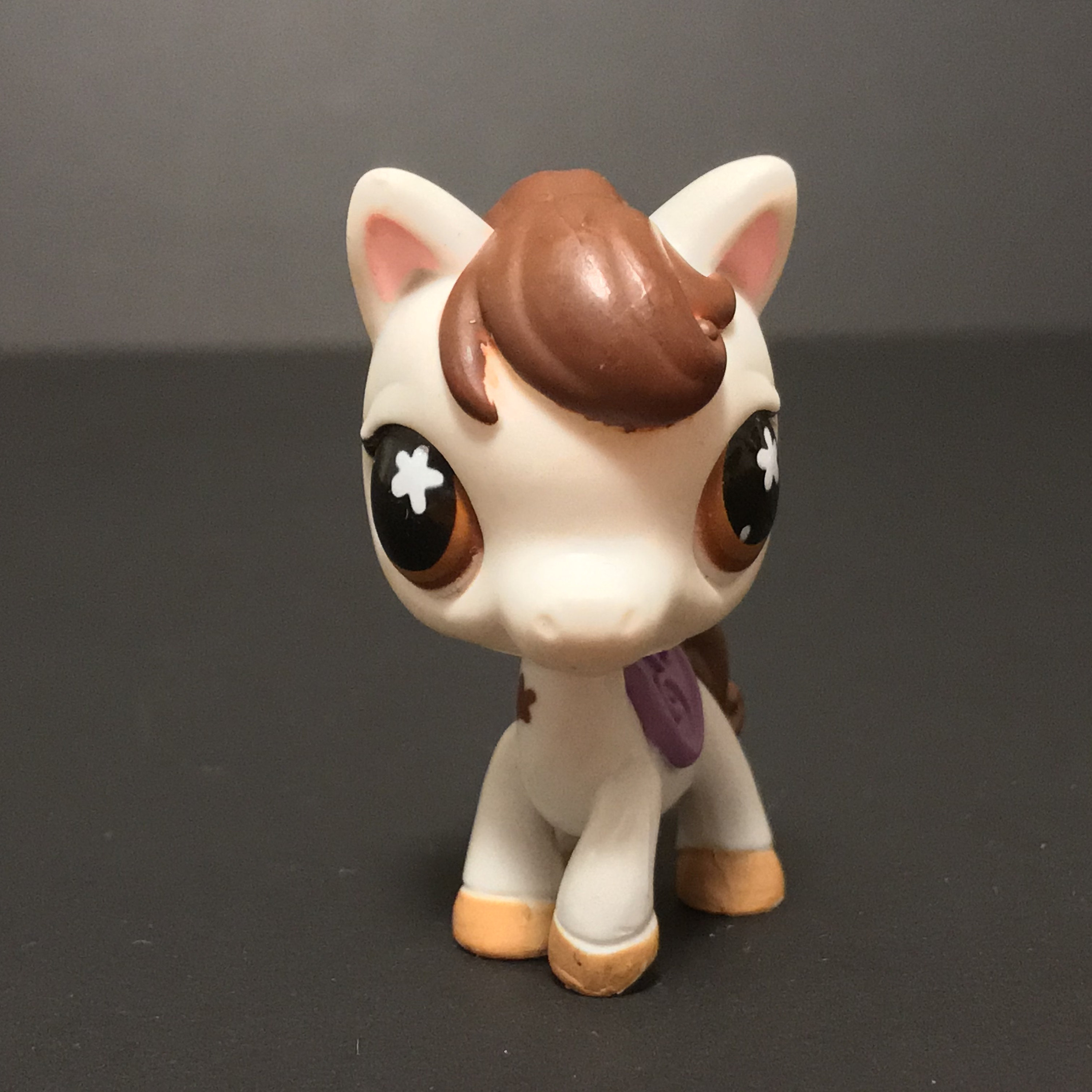 Littlest Pet Shop LPS Authentic Horse 578 white Brown Hair | Etsy UK