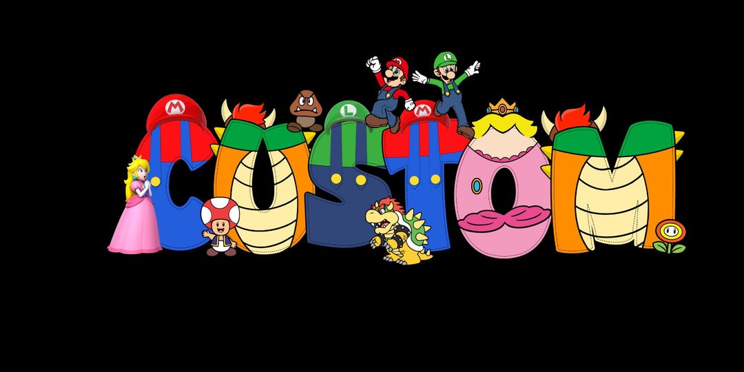 Custom Mario Name PNG. Digital Download Custom to Your Name. - Etsy