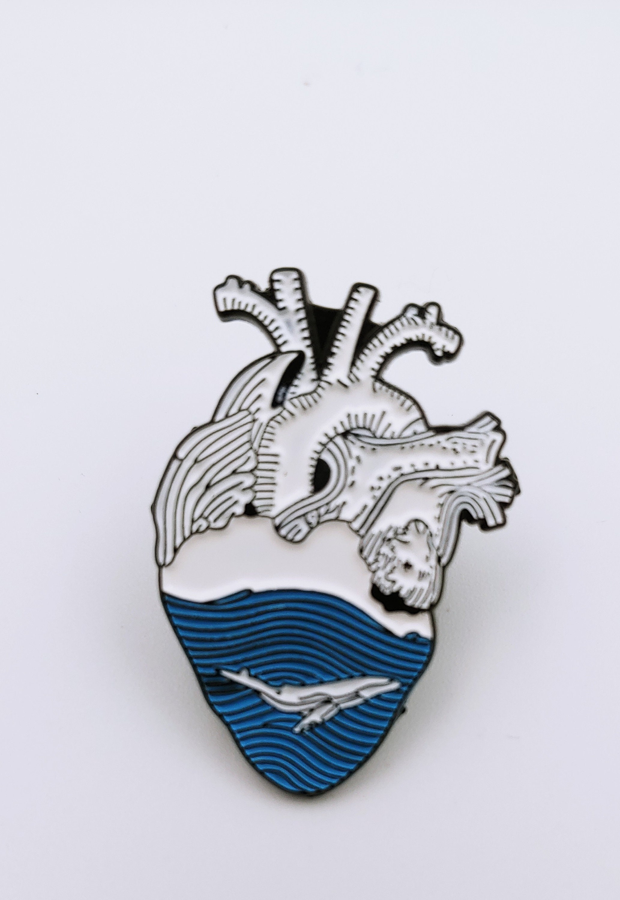 Ocean Anatomical Heart Enamel Pins/nature | Etsy