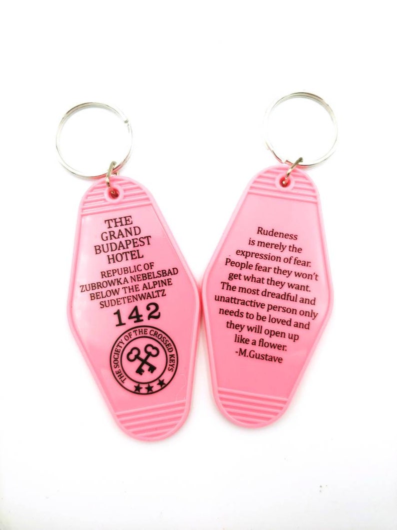 The Grand Budapest Hotel Inspired Key Chain/ Hotel Room 142/ - Etsy