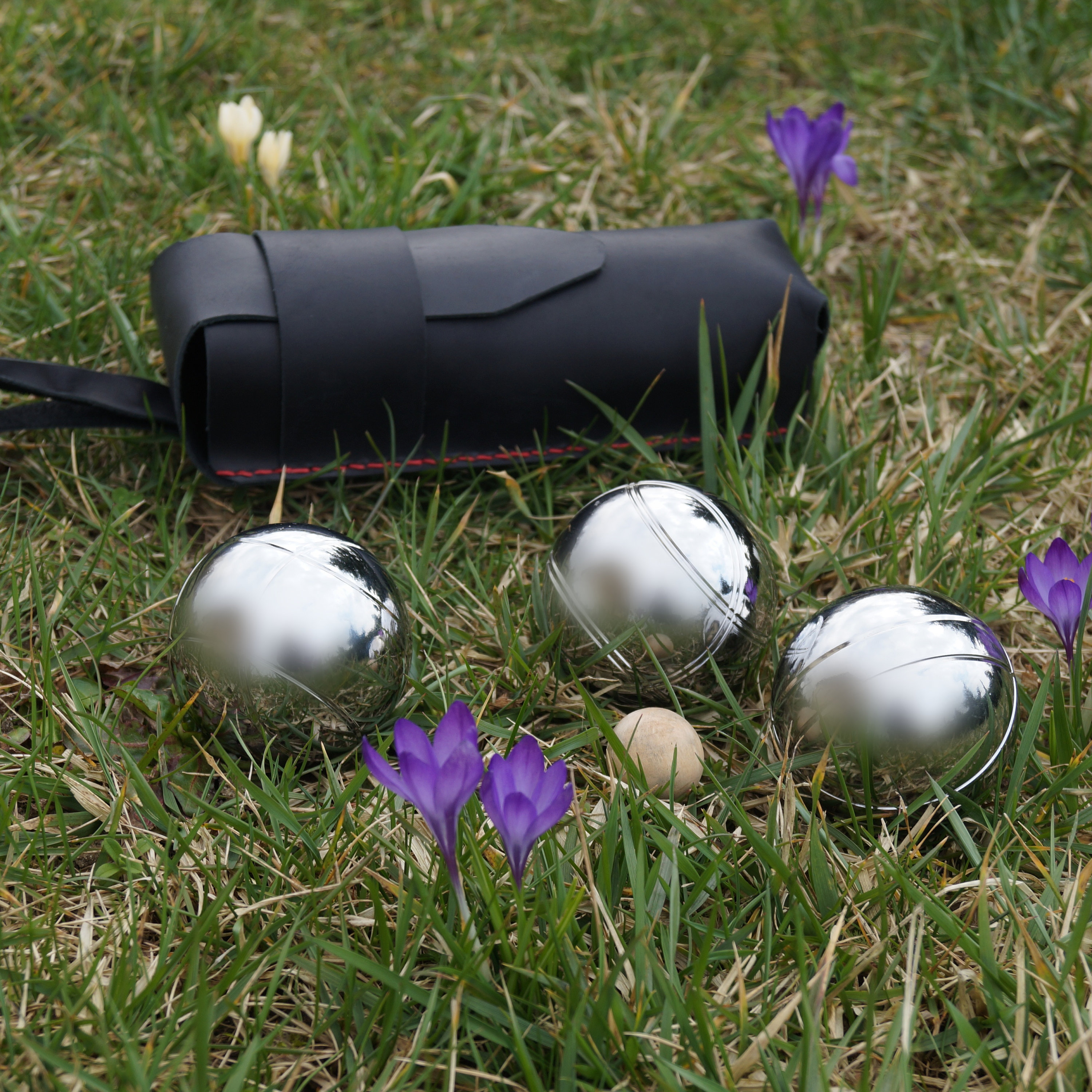 Leather Pétanque - Boule Bag- Black-red - Etsy