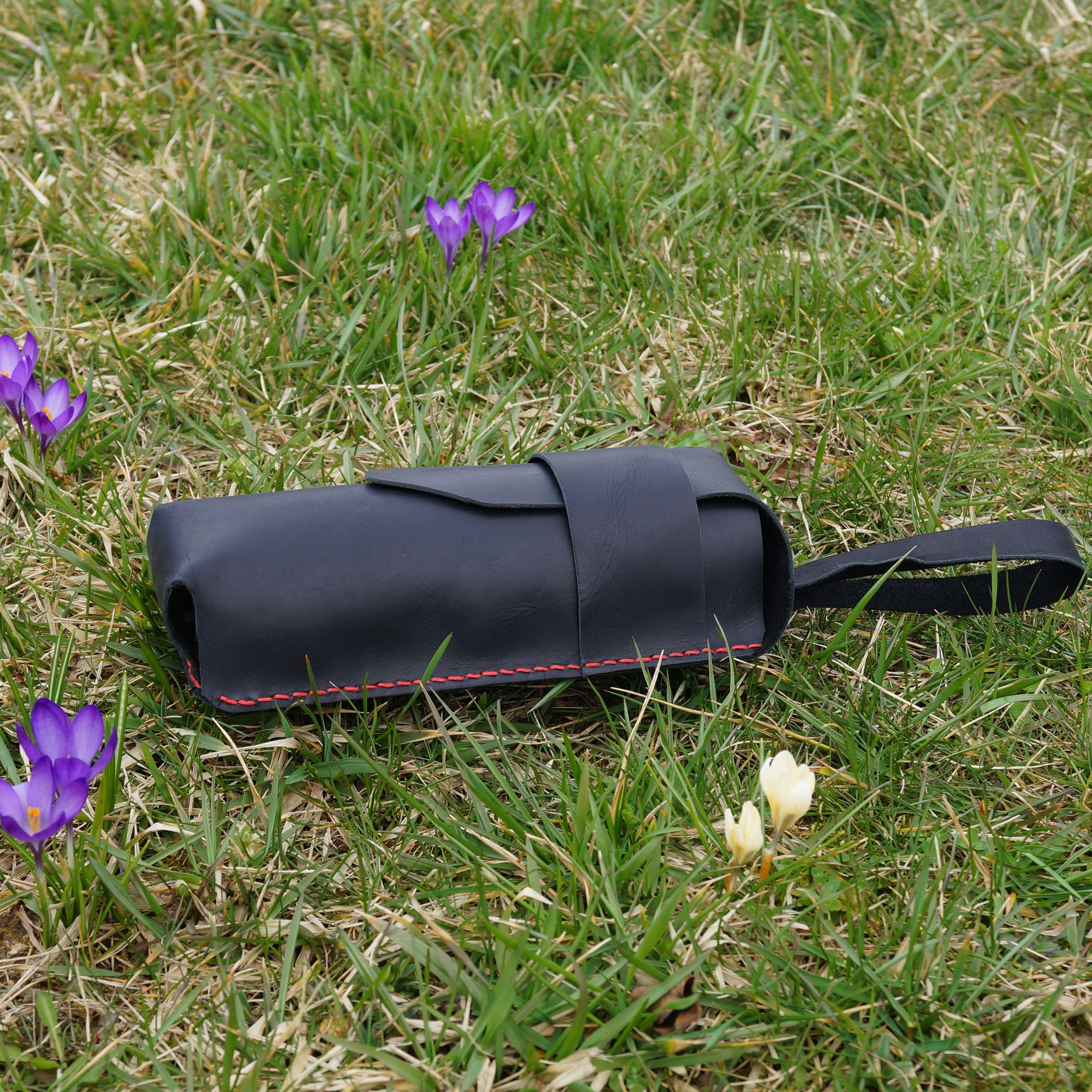 Leather Pétanque - Boule Bag- Black-red - Etsy