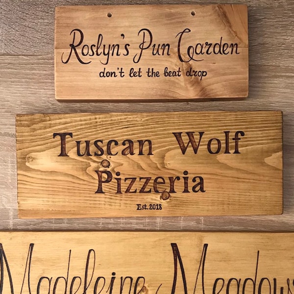 Wood Burned Sign - Etsy