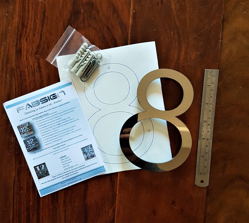 Large floating house/door numbers in classic Neutra font made | Etsy