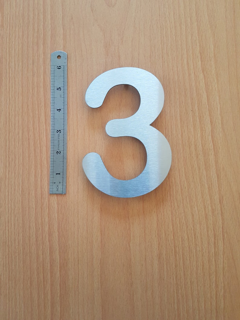 Large Solid Stainless Steel Floating House/door Numbers in | Etsy
