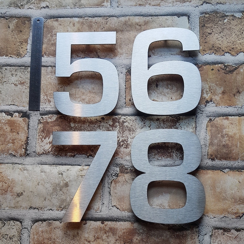 Large Floating Solid Stainless Steel House/door Numbers in - Etsy