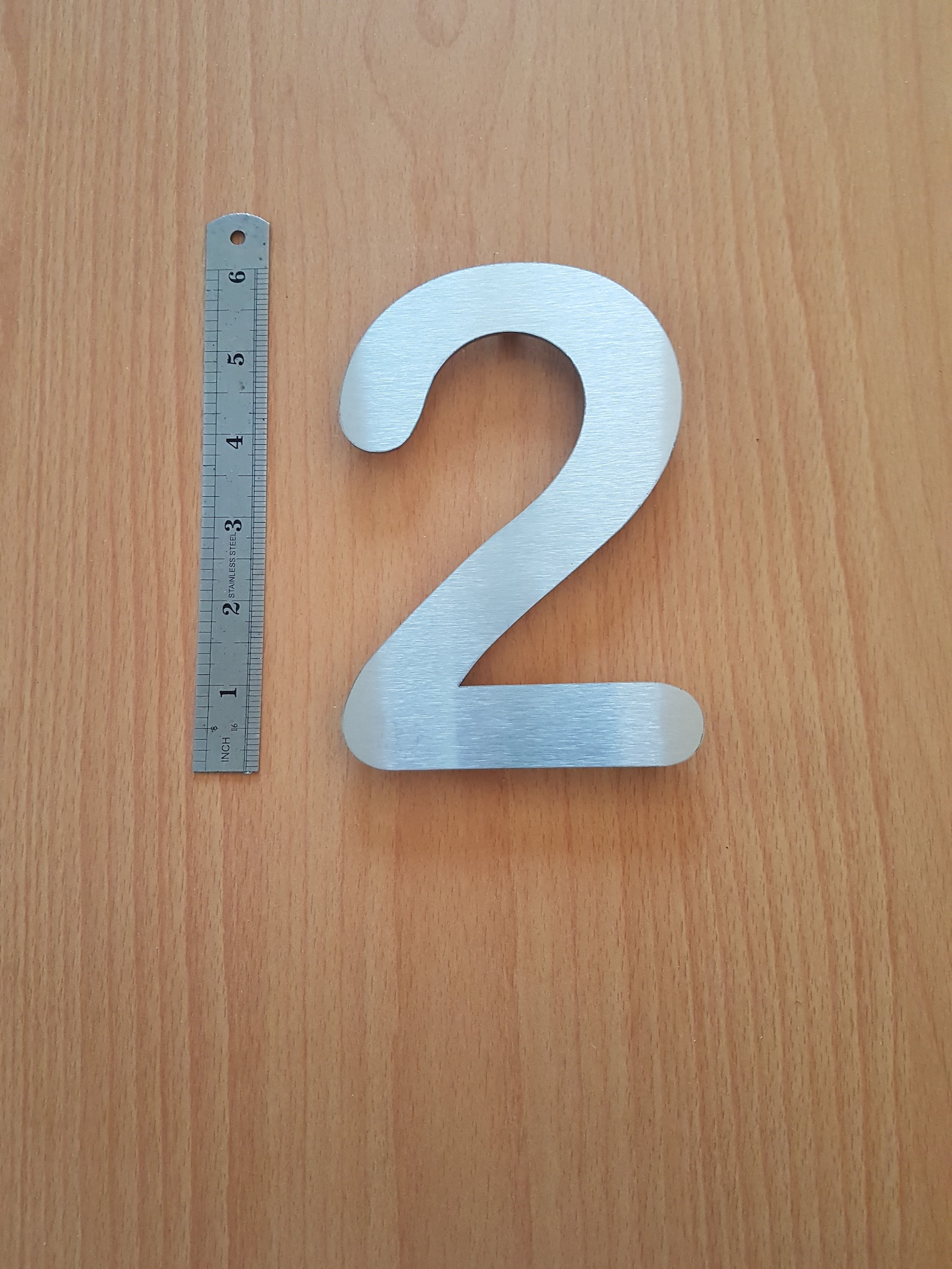 Large Solid Stainless Steel Floating House/door Numbers in | Etsy